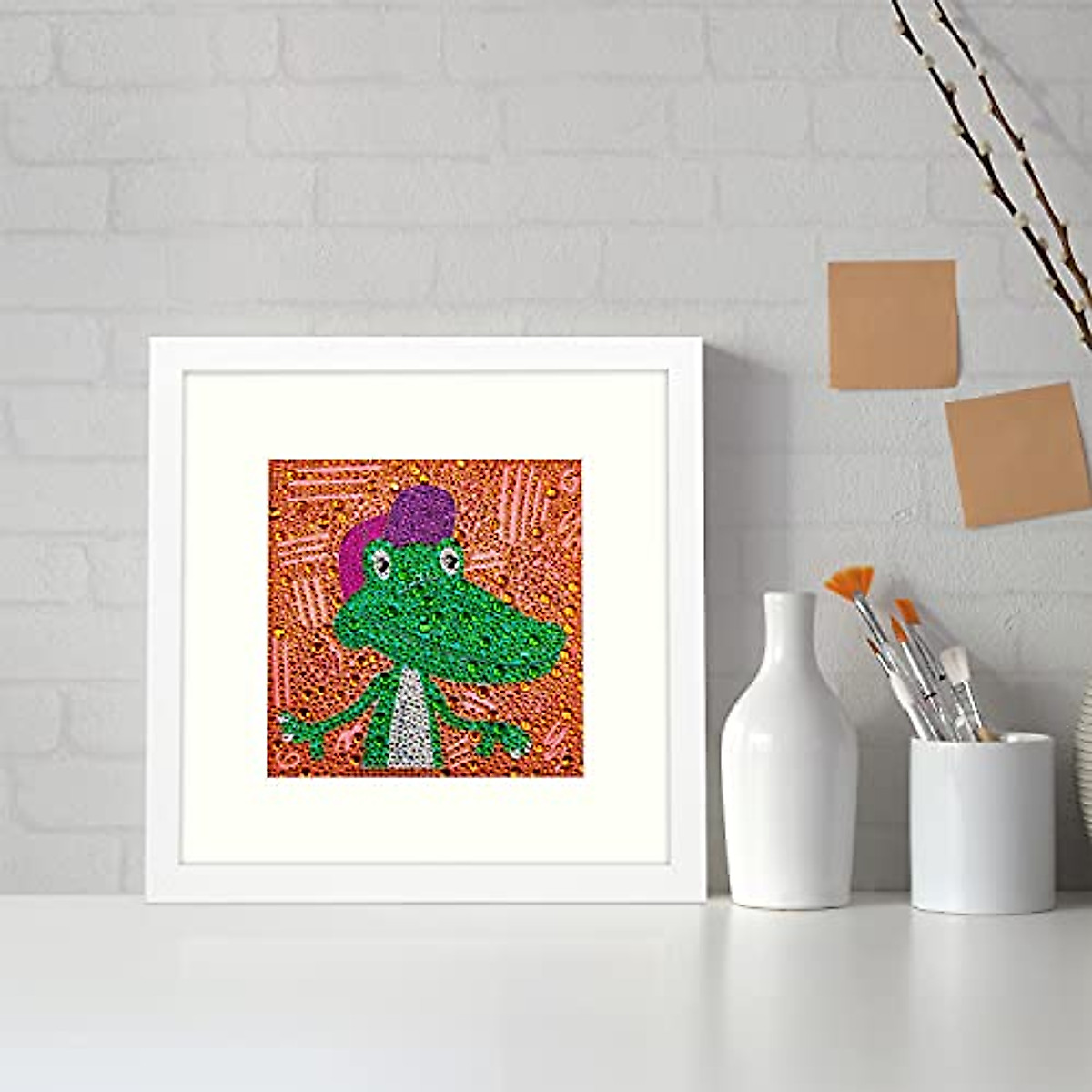 Frametory 12x12 White Picture Frame, Display Pictures 8x8 with Mat or 12 by 12 Without Mat, Square Wall Frame for Print and Diamond Painting - Wide Molding (12x12, White)