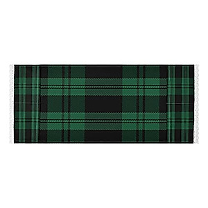 Kigai Green Plaid Buffalo Washing Machine Cover, Top Load Washer Dryer Fabric Cover with Storage Bags for Home Appliances Dust Proof Covers for Refrigerator Oven