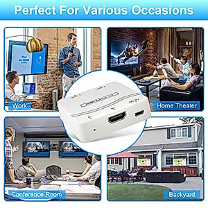 HDMI Splitter 1 in 2 Out, HDMI Distribution Amplifier 3D 4K UHD 1080P @60HZ Splitter 1x2 HDMI Duel Screen Duplicator Supports HDCP