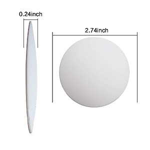 Pack of 3 Pieces Silicone Doors Knob Wall Shield, Door Handle Bumper,Self Adhesive Round Soft Rubber, Door Stopper Pads, (Large Round Style 3.15", White) (Large 3.15 inch) (3.15inch 3Pc) 1