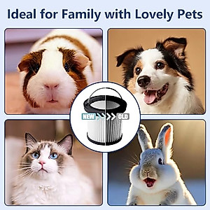 4 Pack PVF110 Replacement Filter for Black and Decker Handheld Pivot Vacuums PHV1810, PHV1210, PHV1410, BDH2000PL, BDH2020FLFH, BDH1620FLFH, Part # 90552433, Washable Hand Vac Filters