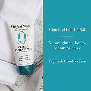 Original Sprout Curl Calmer, Moisturize and Define Curls, Anti-Frizz Styling Cream for All Hair Types, 4 oz. Bottle