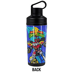 Power Rangers OFFICIAL Megazord Power 18 oz Insulated Water Bottle, Leak Resistant, Vacuum Insulated Stainless Steel with 2-in-1 Loop Cap