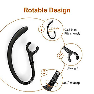 6 Pack Replacement Ear Hook Universal Small Clamp Loop Clip for Other Bluetooth Headset(Black)
