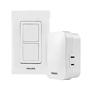Philips Accessories Philips Wireless ON/Off Switch, Wall Plate Included, 150ft Range, Home Automation, Remote – SPC1246AT/27, White