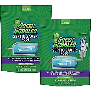 Septic Tank Treatment Packets | 12 Uses | 1 Year Septic Tank Supply | Natural Bacteria | Made in USA