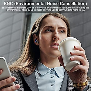 COOYA Wireless Earbuds for iPhone 14 Pro Max 13 11 12 TWS Bluetooth Headphones Bass Noise Canceling in-Ear Headsets with Mic ENC Wireless Gaming Earphone for Samsung S23 S22 Ultra A53 Flip 4 3 S21 A13