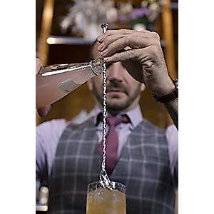 Crafthouse by Fortessa Professional Metal Barware/Bar Tools by Charles Joly, 12.5" Stainless Steel Twisted Bar Spoon