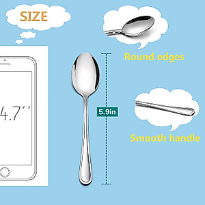 LIANYU 9-Piece Toddler Spoons, Kids Baby Spoons Self Feeding, Stainless Steel Children Silverware Set for 2-10 Year Old, Preschooler Cutlery Flatware Set for Home School, Dishwasher Safe