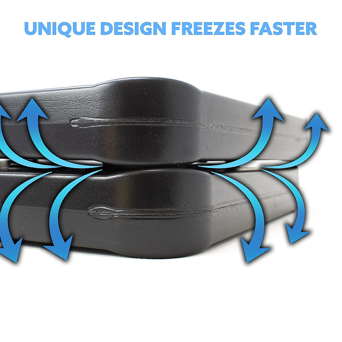 Kona Black/Ice 2 Pound Ice Packs for Coolers - Long Lasting Design - Refreezable Reusable Cooler Ice Pack (4)