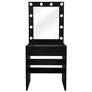 SDGH Two Tone FCH with Light Large Single Drawer Dresser Dressing Table Bedroom Furniture (Color : E, Size : (20.28x25.48))