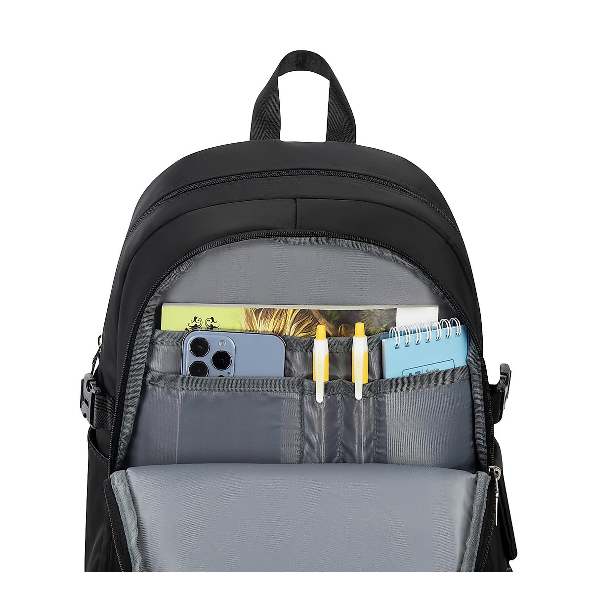 Acmebon Girl Roomy Fashion Laptop Backpack Casual Daily Backpack for Women Black