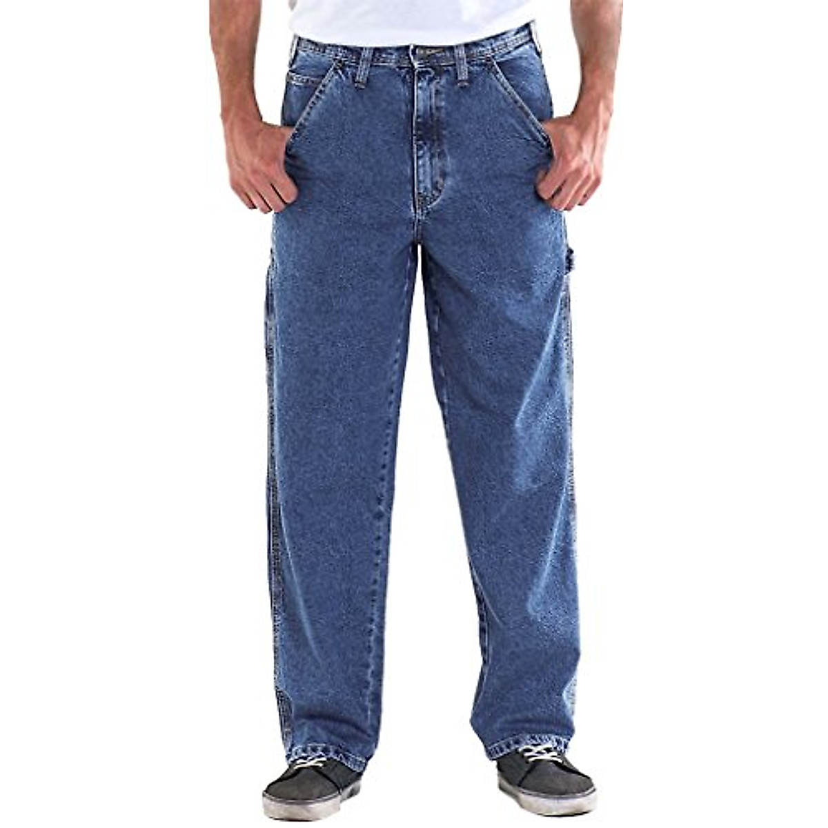 ROCXL Big & Tall Men's Carpenter Jeans (Medium Blue, 56 X 32)