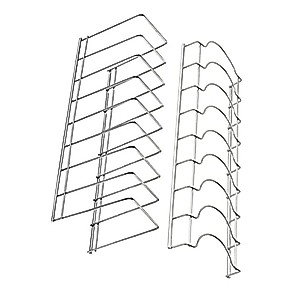 CIYODO 2pcs Dish Drainer Chopping Board Organizer Stand Pan Lid Cover Holder Pantry and Cabinet Organizer Stainless Steel Cookware Stainless Steel Serving Utensils Metal Cabinets Silver