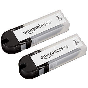 Amazon Basics 18mm (7-Point), Carbon Steel Snap Off Blades, 100/box