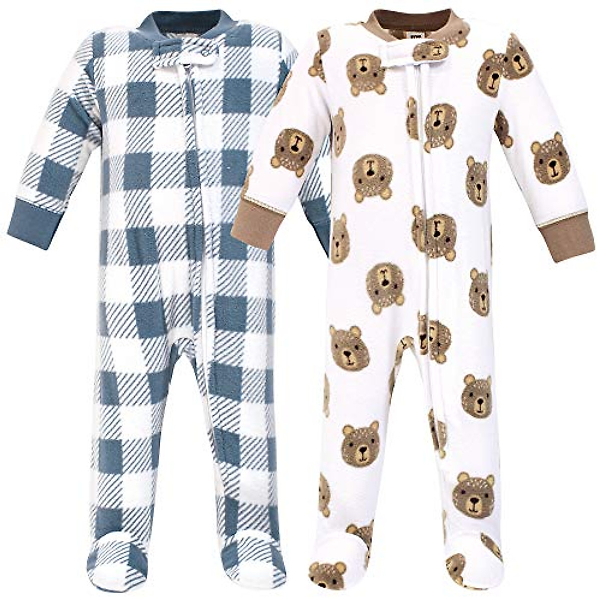 Hudson Baby Unisex Baby Fleece Sleep and Play, Little Bear, 0-3 Months