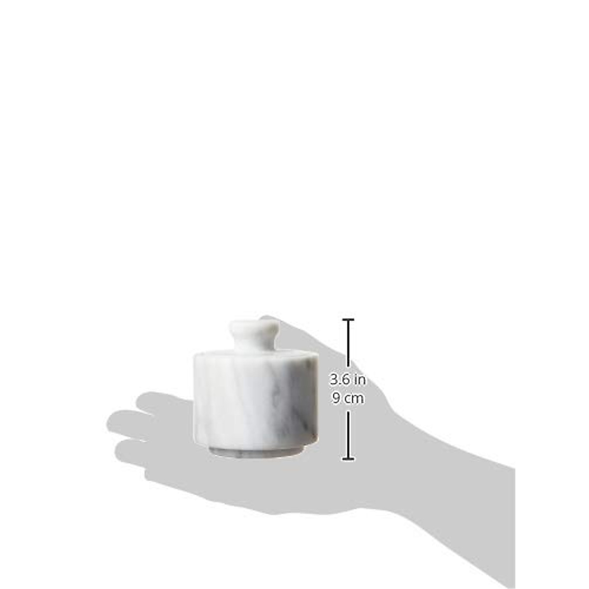 Fox Run Marble Salt Cellar, White 3" x 3"