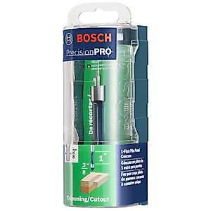 Bosch 85245MC 3/8 in. x 1 in. Carbide-Tipped Single-Flute Pilot Panel Concave Router Bit