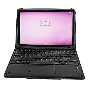 DAUZ 2 in 1 10.1 Inch Tablet, Tablet PC 8GB RAM 256 ROM 5.0 Blue 5G WiFi Front 8MP 100-240V for Android 12 for Work for Entertainment (US Plug)