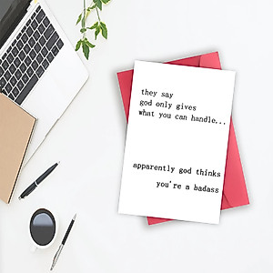 YiKaLus Funny Encouragement Card for Friends, Great Inspirational Card for Women Men, Unique Motivational Gifts for Boyfriend Girlfriend