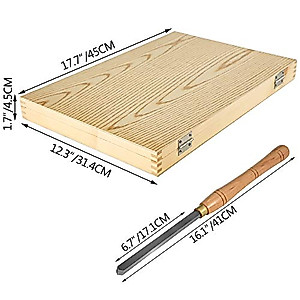 Mophorn Lathe Chisel 8 Piece Wood Lathe Chisel Cutting Carving HSS Steel Blades Wood Turning Tools Lathe Chisel Set Wooden Case for Storage for Wood Turning Hardwood One Free Chisel