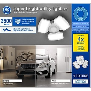 GE LED 30w Daylight Super Bright Utility Light, Medium Base, 1 pk