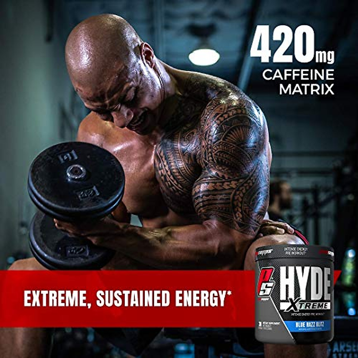PROSUPPS® Mr. Hyde® Xtreme Pre-Workout Powder Energy Drink - Intense Sustained Energy, Pumps & Focus with Beta Alanine, Creatine & Nitrosigine, (30 Servings, Blue Razz Blitz)