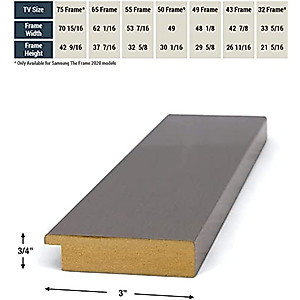 Deco TV Frames - Brushed Stainless Smart Frame Compatible ONLY with Samsung The Frame TV (55", Fits 2021-2023 Frame TV)