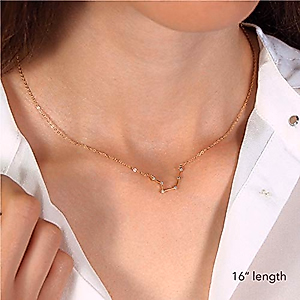 Taurus Zodiac Necklace - Gold Taurus Gift for Birthday or Christmas