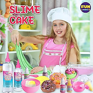 Gift Butter Slime Kit for Girls 10-12, FunKidz Ice Cream Fluffy Slime Making Kit Ages 8-12 Kids Slime Toys Ideal Birthday Party Present