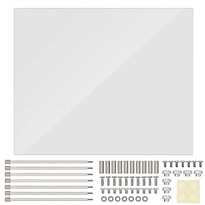ATX PC Open Frame ATX Test Bench Motherboard Overclock Computer Case DIY Mod Base Chassis for ATX Mothboard, 4mm Transparent Acrylic Frame PC Test Bench for Testing, Overclocking or Gaming