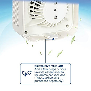 GermGuardian AC225W Pluggable Air Purifier with UV-C Light and Nightlight, Reduces Airborne Mold and Germs, Odor-Eliminating Aromatherapy Essential Oil Pad Included, 7-in Pluggable Air Purifier, White