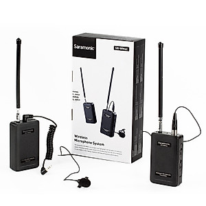 Saramonic Wireless Lavalier Microphone, SR-WM4C 4-Channels VHF Lapel Mic System (200' Range) Compatible with DSLR Camera Canon Nikon Sony Panasonic DV Camcorders Audio Recorder