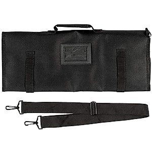 EVERPRIDE Chef Knife Roll Bag Holds 12 Knives – Contains 2 Large Zippered Pockets for Meat Cleavers and Cooking Tools – Durable Knife Case for Chefs and Culinary Students – Includes 2 Knife Guards