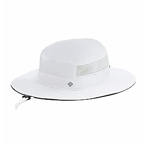Columbia Unisex Bora Bora Booney Fishing Hat, Moisture Wicking Fabric, UV Sun Protection, White, One Size