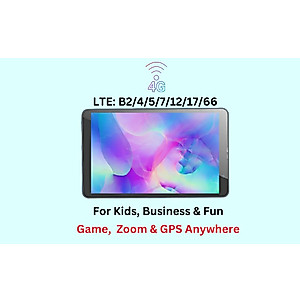 Azpen 8 Inch Unlocked LTE Tablet with Android 12 OS Octa Core CPU 3GB RAM 32GB Storage Dual Cameras IPS HD Display for T-Mobile and AT&T Network