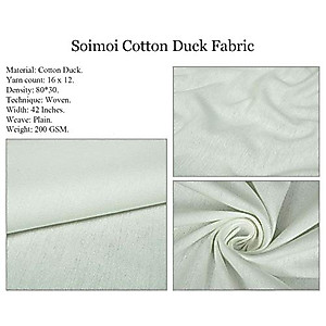 Soimoi Cotton Canvas Fabric Lemon Slice & Texture Decor Fabric Printed Yard 42 Inch Wide