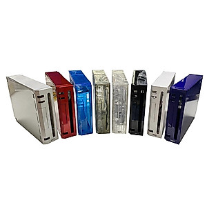 New Replacement Full Housing Shell Cover Case with Buttons Sticker Accessories for Wii Console-Transparent Blue