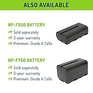 Wasabi Power Battery (2-Pack) and Dual Charger for Sony NP-F950, NP-F960, NP-F970, NP-F975 (L Series)