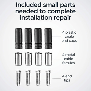 Schwinn Bike Brake And Derailleur Cable Repair Set, Bicycle Tune Up, Bike Accessories, Black