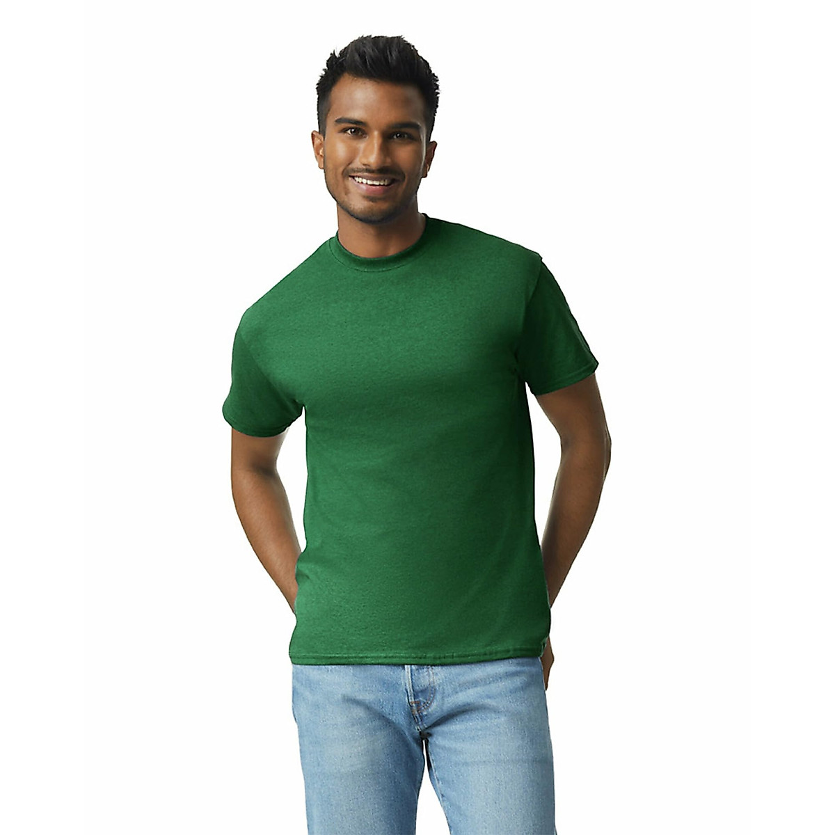 Gildan Adult Ultra Cotton T-Shirt, Style G2000, Multipack, Forest Green (2-Pack), Medium