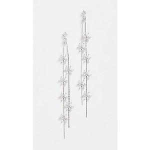 SHASHI Women's Whisper Earrings, White Gold, One Size