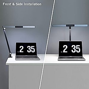 Eye-Caring Desk Lamp for Home Office, Architect Lamp with Clamp, 5 Color Modes & Brightness Levels, 60" Timer, 4-Joint Axis&120°Polarized Design, Flicker-free, 12W Desk Light for Working・Studying