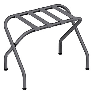 SONGMICS Luggage Rack for Guest Room, Suitcase Stand, Foldable Steel Frame, for Hotel, Bedroom, Holds up to 110 lb, 27.2 x 15 x 20.5 Inches, Slate Gray URLR001G01
