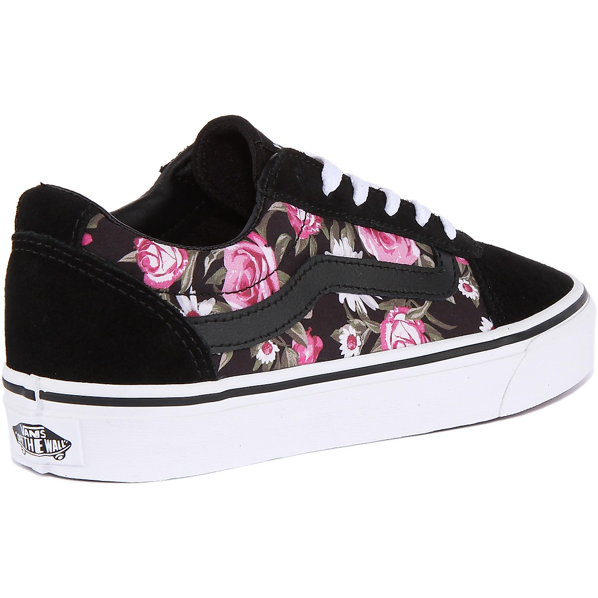 Vans Women's Low-Top Trainers, Multicolour Roses Black Xnw, 8