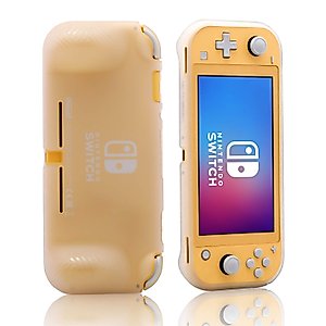 ECHZOVE Clear White TPU Case for Nintendo Switch Lite, Portable Gaming Device Cover with Precise Cutouts