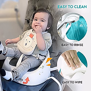 Prince Lionheart Squish Booster Seat, Gumball Green, 3-Point Harness and Dual-Strap System, Easy to Wipe Clean, and Lightweight Green