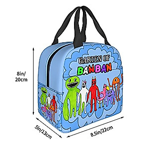 kzeuhsn Garten of Ban Ban Cartoon Cute Lunch Box Bag Reusable Leak-Proof Insulated Men and Women Adult Lunch Totes Office Picnic Work Outdoor