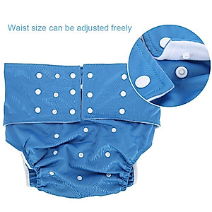 Washable Adult Diaper, Oversize Reusable Diaper Pants Against Incontinence, Used with Reusable Diaper Pad, Dual Opening Pocket Adjustable Leak- for The Elderly and Disabled
