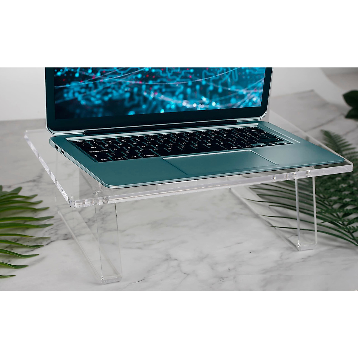 KUAIYU Monitor Stand Riser, Clear Acrylic Computer Monitor Stand,Ergonomic Desk Riser Increases Height By 3.7in - For Laptop, Pc, Notebook, Printer, Computer.